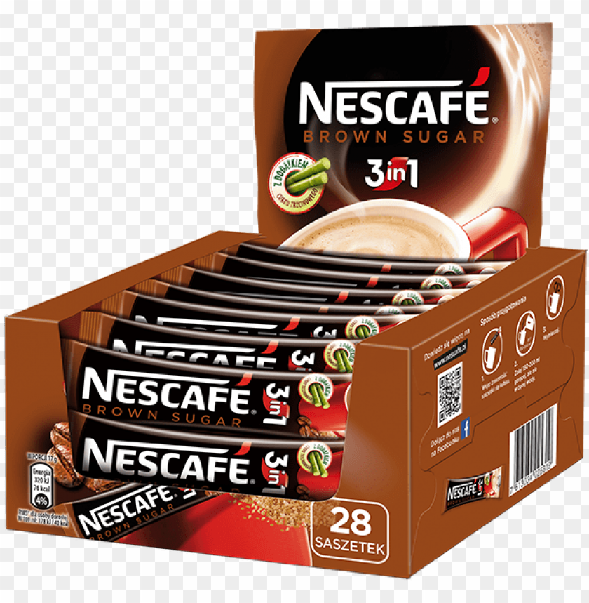 Free download | HD PNG full box 28 sticks nescafe brown sugar 3in1 ...