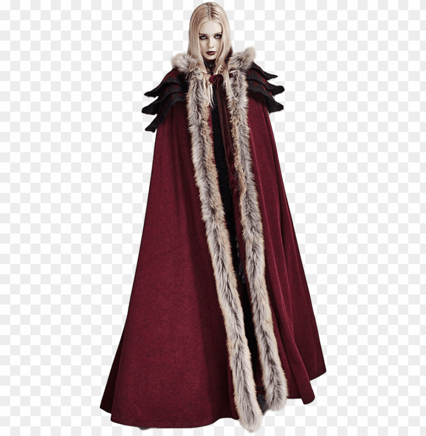 Free download | HD PNG fur maxi hooded unisex cape punk rave fur cloak ...