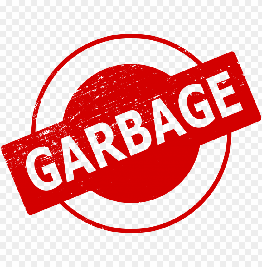 Free download | HD PNG circular stamp with garbage written in bold red ...
