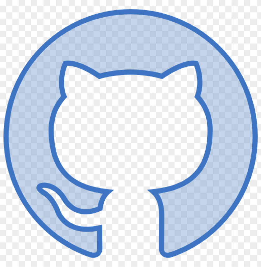 Free download | HD PNG github blue outline octocat symbol | TOPpng