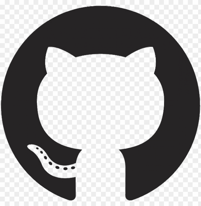 Free download | HD PNG github half cut octocat circle badge | TOPpng