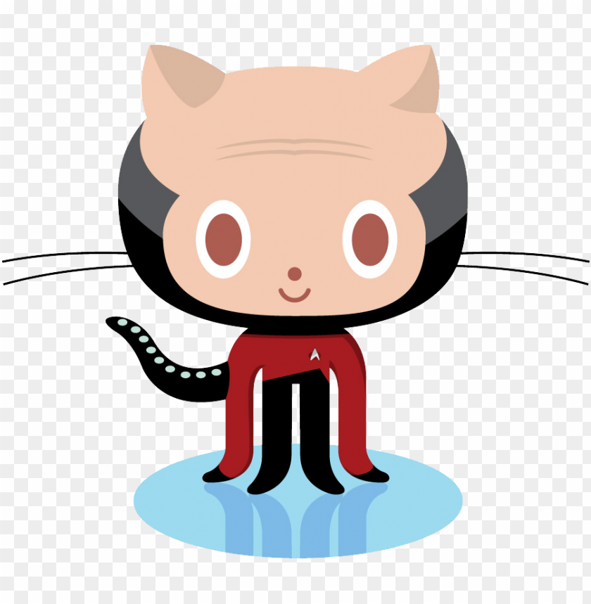 Free download | HD PNG github cat mascot with tail illustration | TOPpng