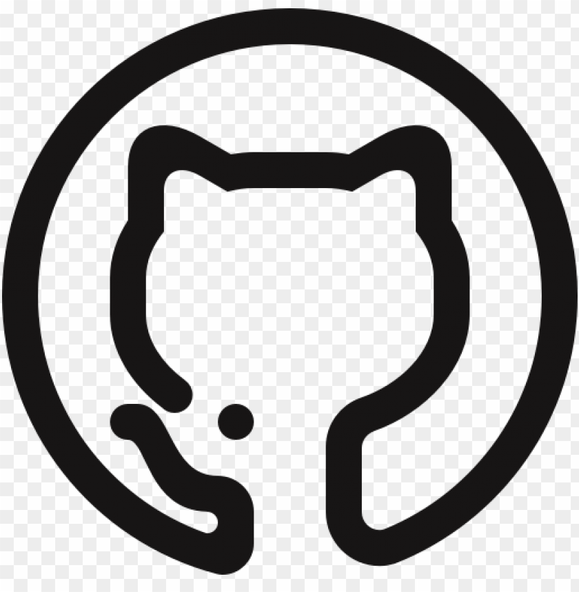 Free download | HD PNG github curved octocat line symbol | TOPpng