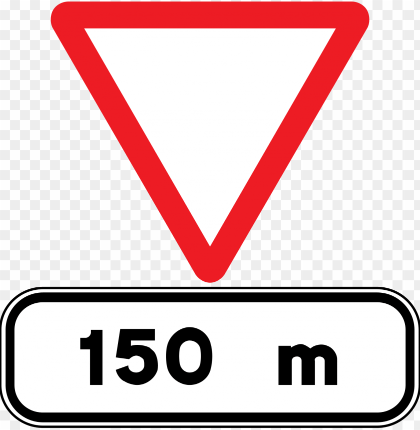 Free download | HD PNG Transparent PNG image Of distance 150m road sign ...