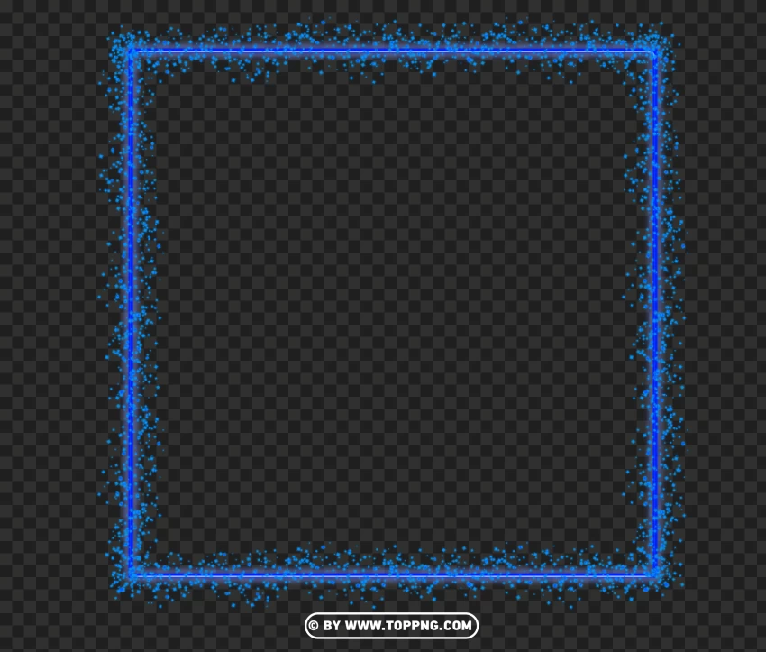 Free download | HD PNG glowing blue sparkle square frame effect png ...