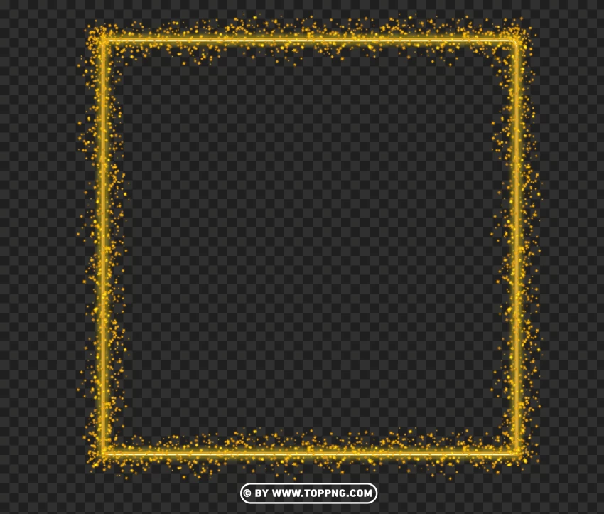 Free download | HD PNG glowing gold sparkle square frame effect png ...
