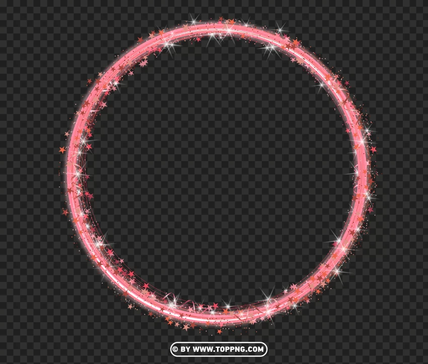 Free download | HD PNG glowing pink sparkle circle frame effect png image - Image ID 489435 | TOPpng