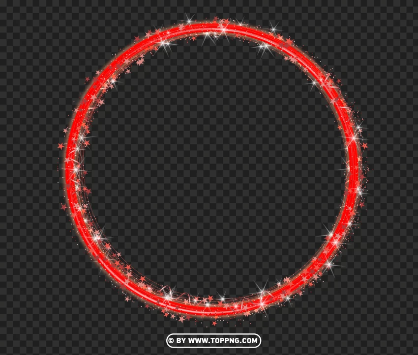Free download | HD PNG glowing red sparkle circle frame effect png image - Image ID 489438 | TOPpng