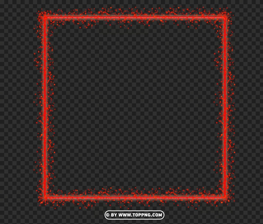 Free download | HD PNG glowing red sparkle square frame effect png ...