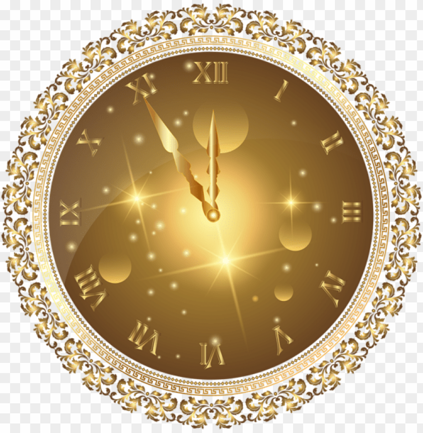 Free download | HD PNG gold new years clock PNG Images 40137 | TOPpng