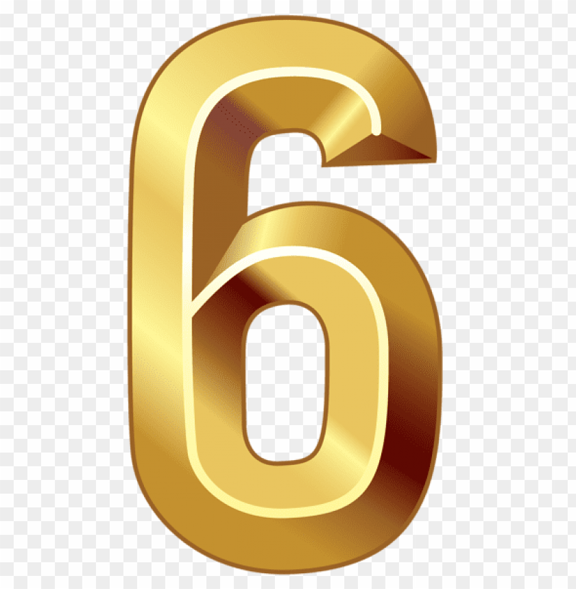 Free download | HD PNG gold number six clipart png photo - 51807 | TOPpng