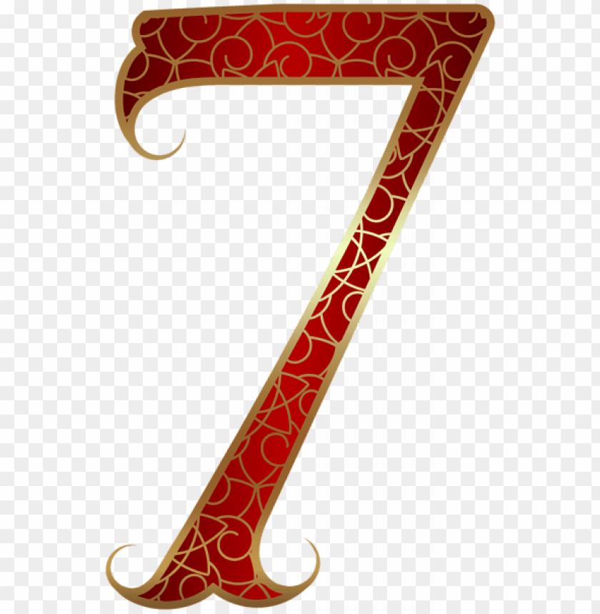 Free download | HD PNG gold red number seven clipart png photo - 50507 ...