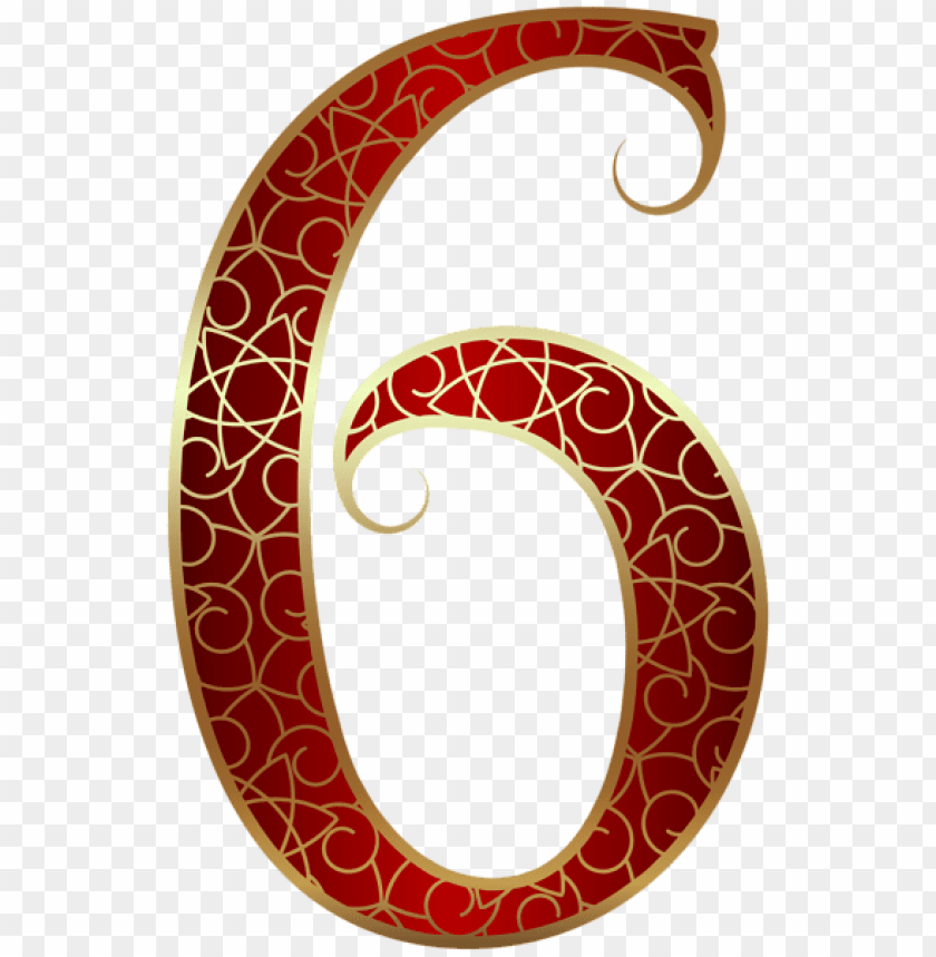 Free download | HD PNG gold red number six clipart png photo - 50502 ...