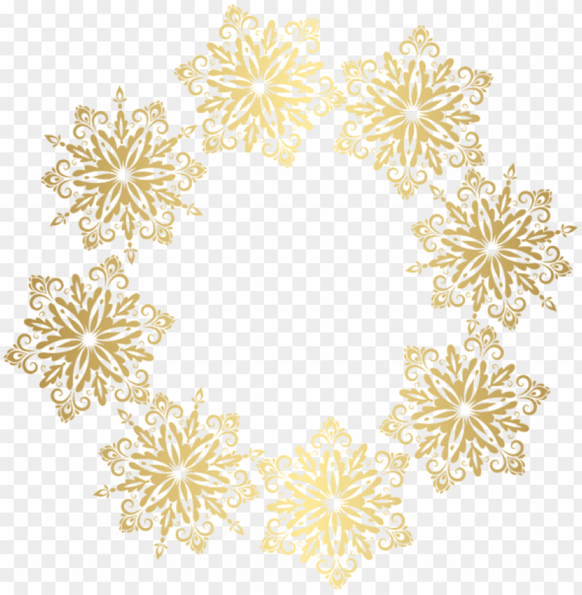 Free download | HD PNG gold snowflakes border transparent PNG Images ...