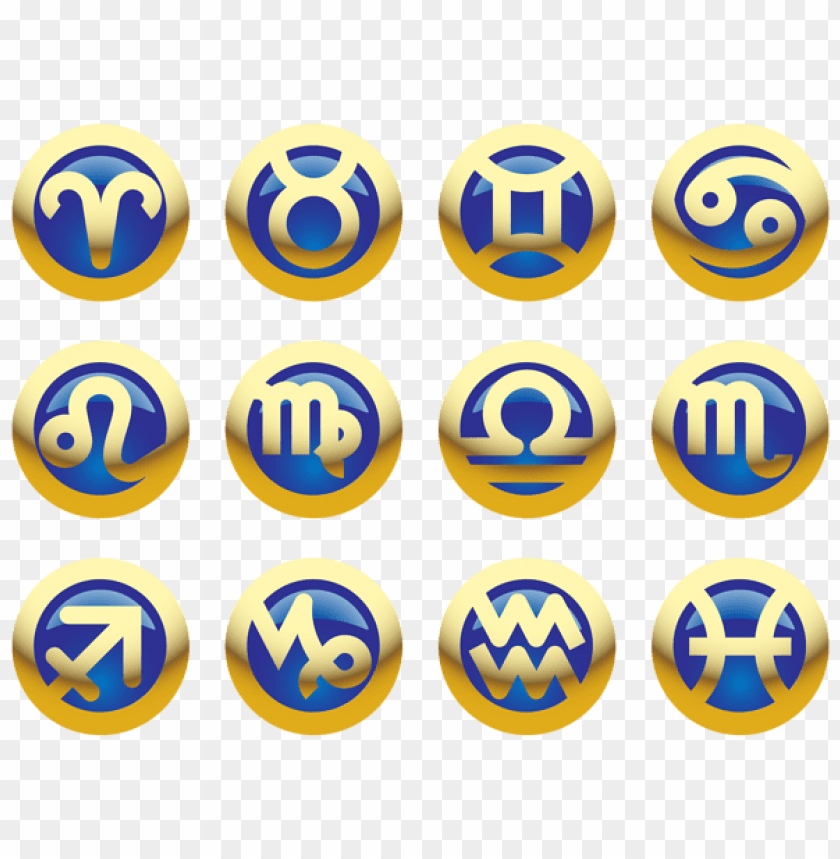 Free download | HD PNG golden blue zodiac signs clipart png photo ...