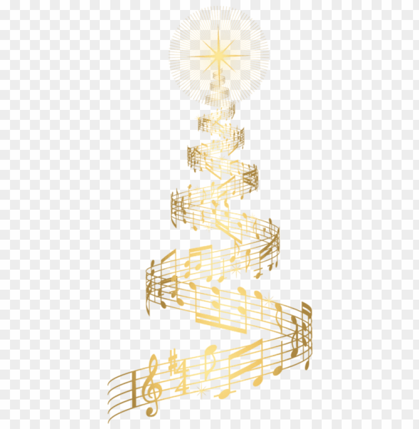 Free download | HD PNG golden music christmas tree transparent PNG ...