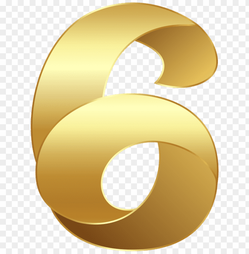 Free download | HD PNG golden number six transparent clipart png photo ...