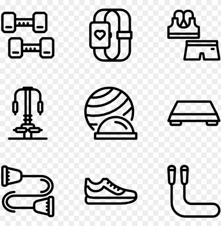 Free download | HD PNG graphic black and white exercise icons free ...