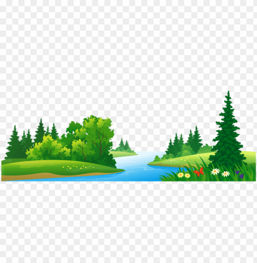 Free download | HD PNG PNG image of grass lake and trees transparent ...