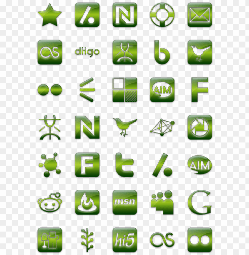 Free download | HD PNG green jelly social media icon pack by ...
