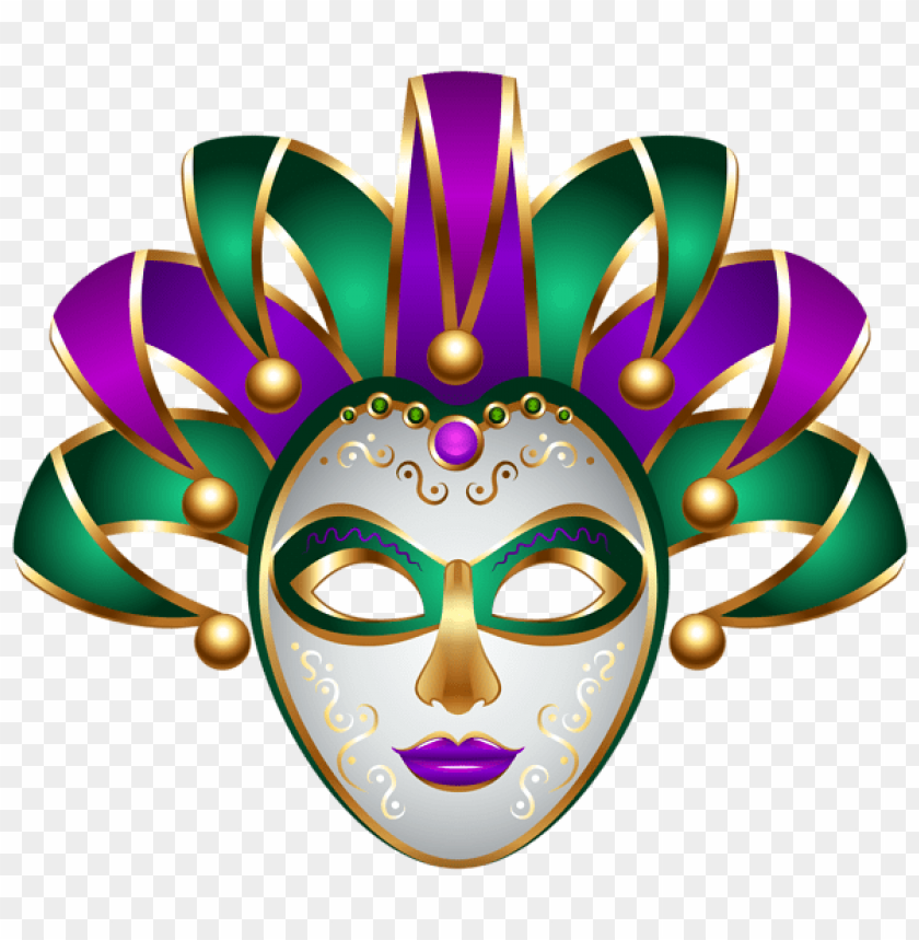Free download | HD PNG green purple carnival mask transparent clipart ...