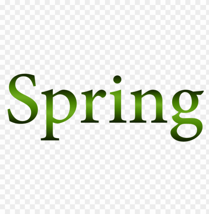 Free download | HD PNG PNG image of green spring text with a clear ...