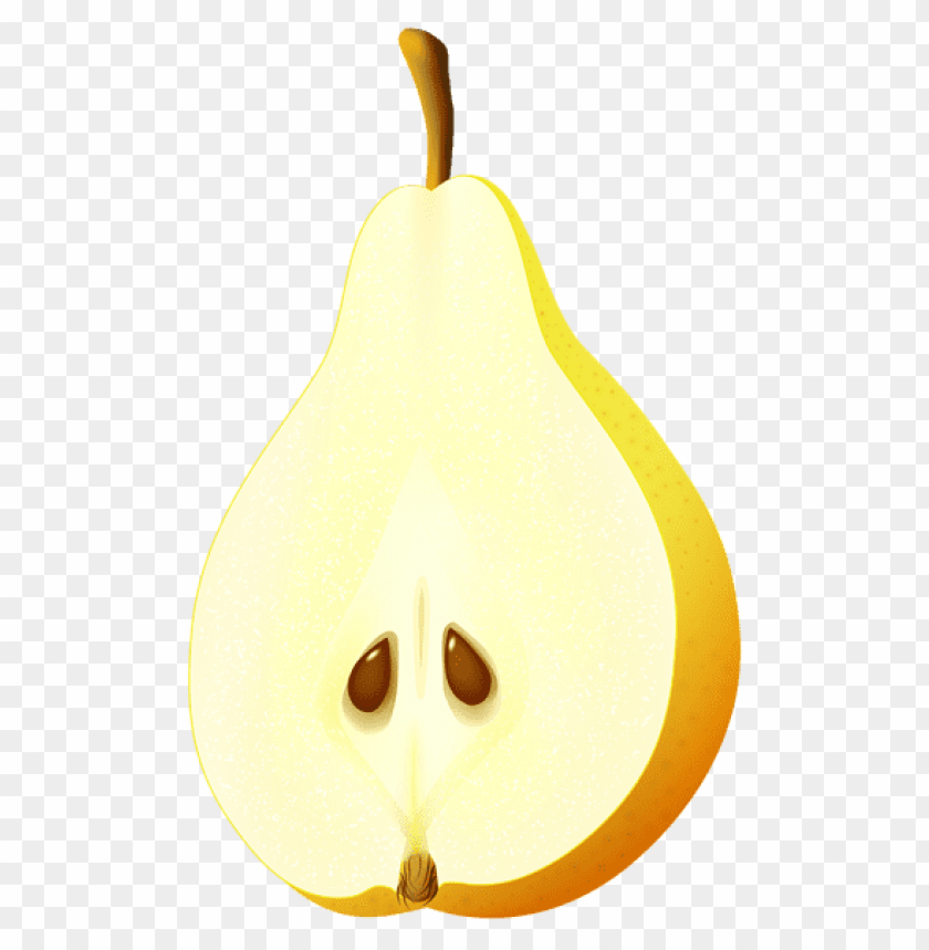 Free download | HD PNG yellow pear half with glossy finish | TOPpng