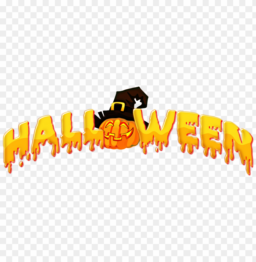 Free download | HD PNG halloween title with pumpkin PNG transparent ...