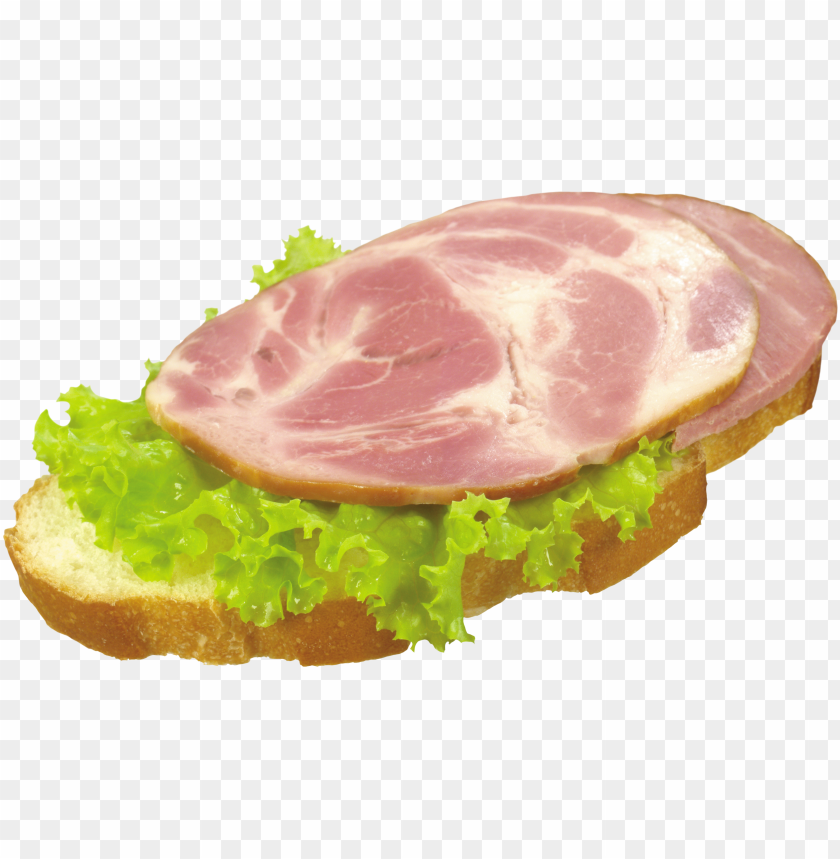 Free download | HD PNG ham slice on open sandwich with lettuce - Image ...