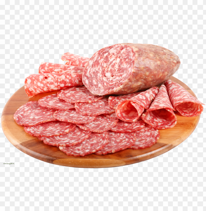 Free download | HD PNG plate of sliced salami and sausage - Image ID ...
