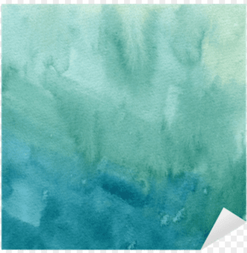 Free download | HD PNG hand drawn turquoise blue green watercolor ...