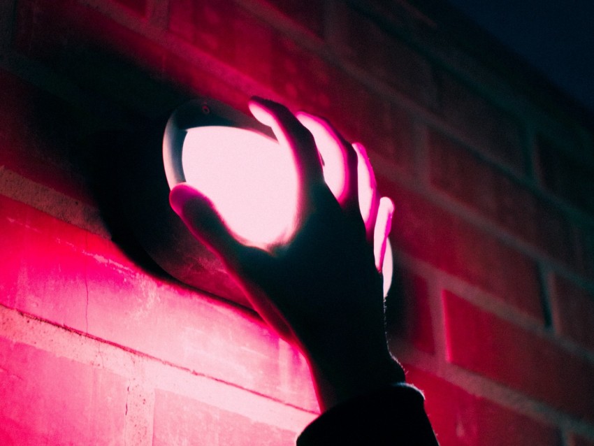 Free download | HD PNG hand lantern neon wall pink light 4k wallpaper ...