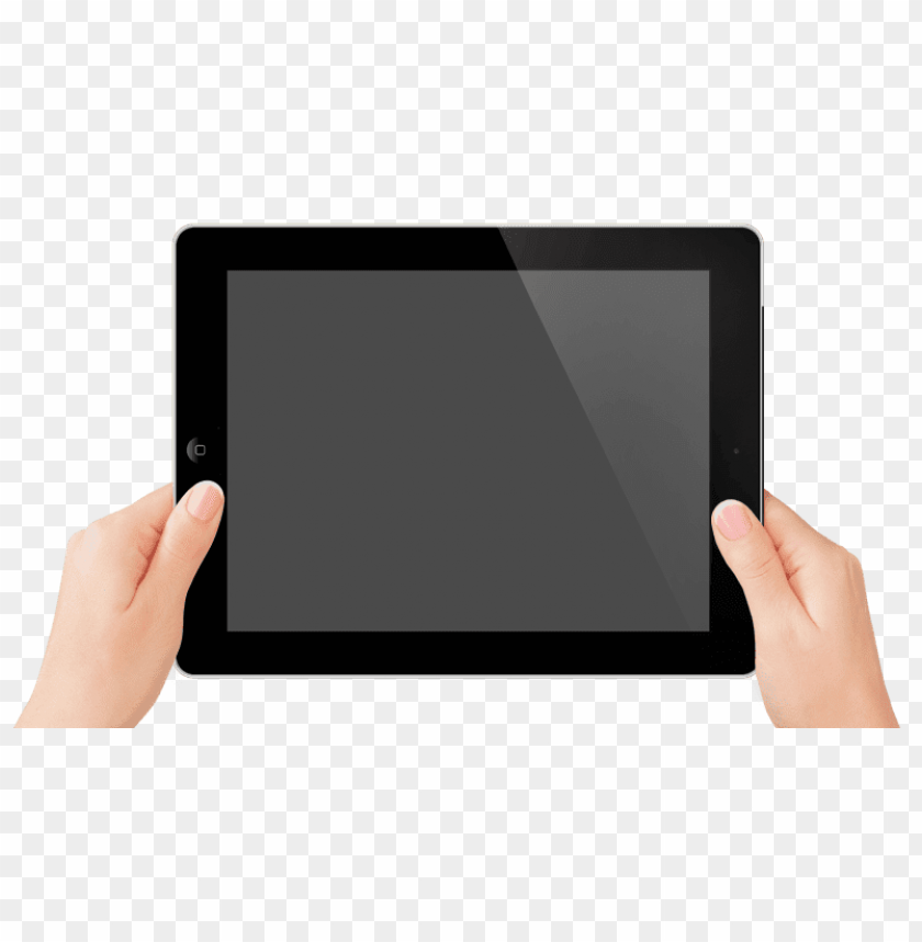 Free download | HD PNG hands holding tablet with black screen | TOPpng