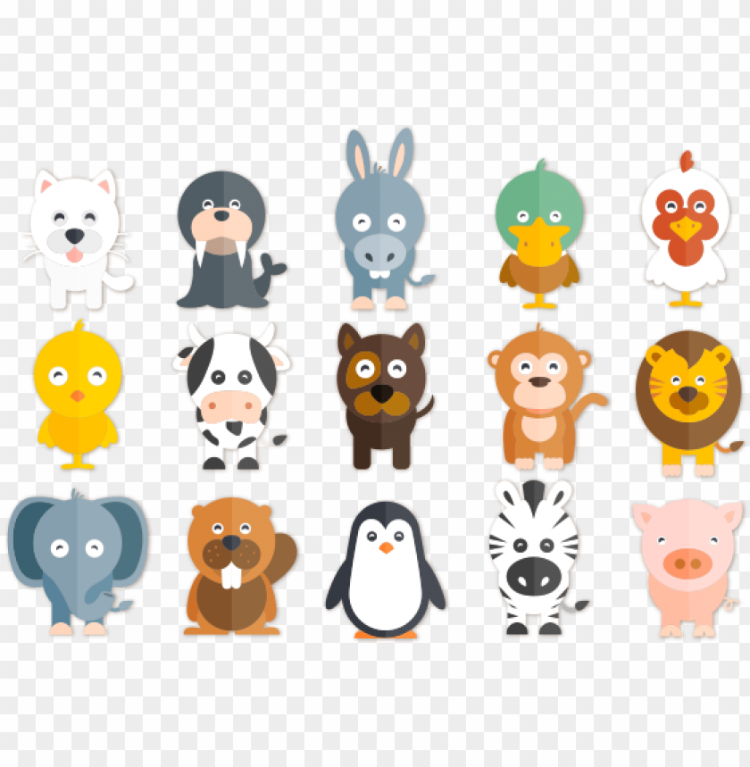 Free download | HD PNG happy animals illustrations free vector and png ...