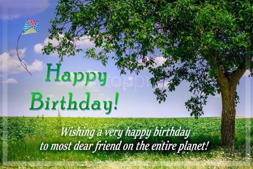 Free download | HD PNG happy birthday card with tree background best ...