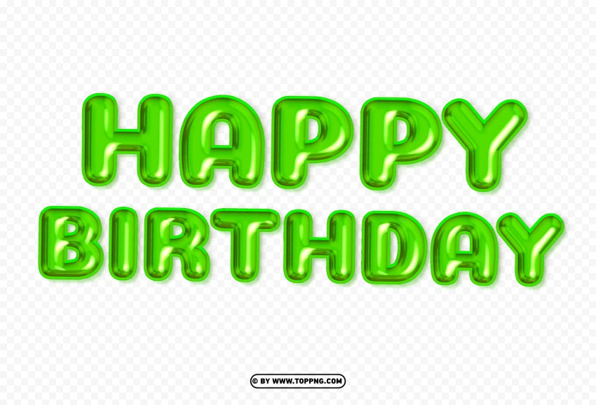 Free download | HD PNG happy birthday green balloons words png - Image ...