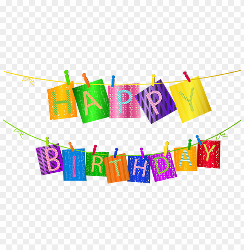 Free download | HD PNG colorful happy birthday hanging streamer png ...