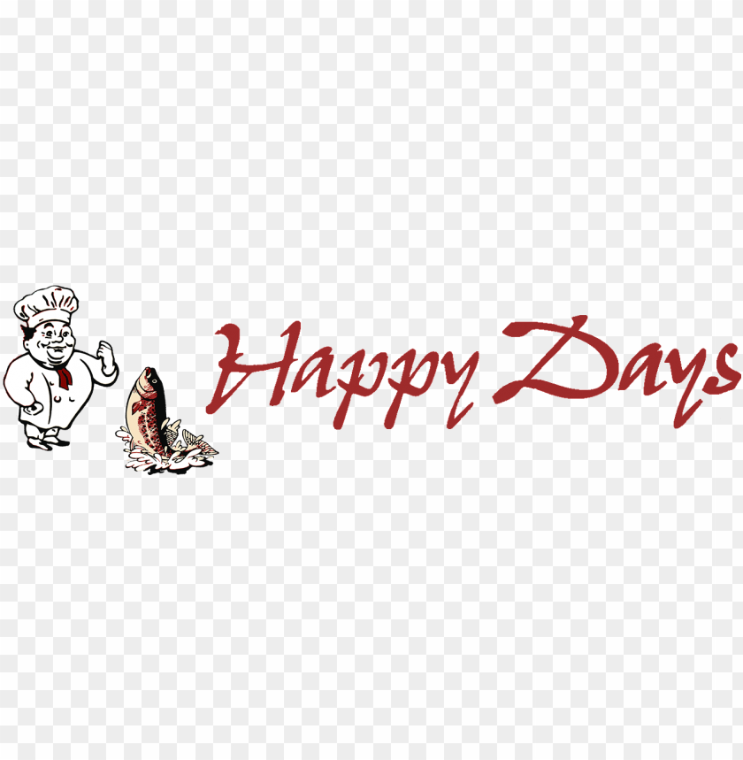 Free download | HD PNG happy days restaurant calligraphy PNG ...