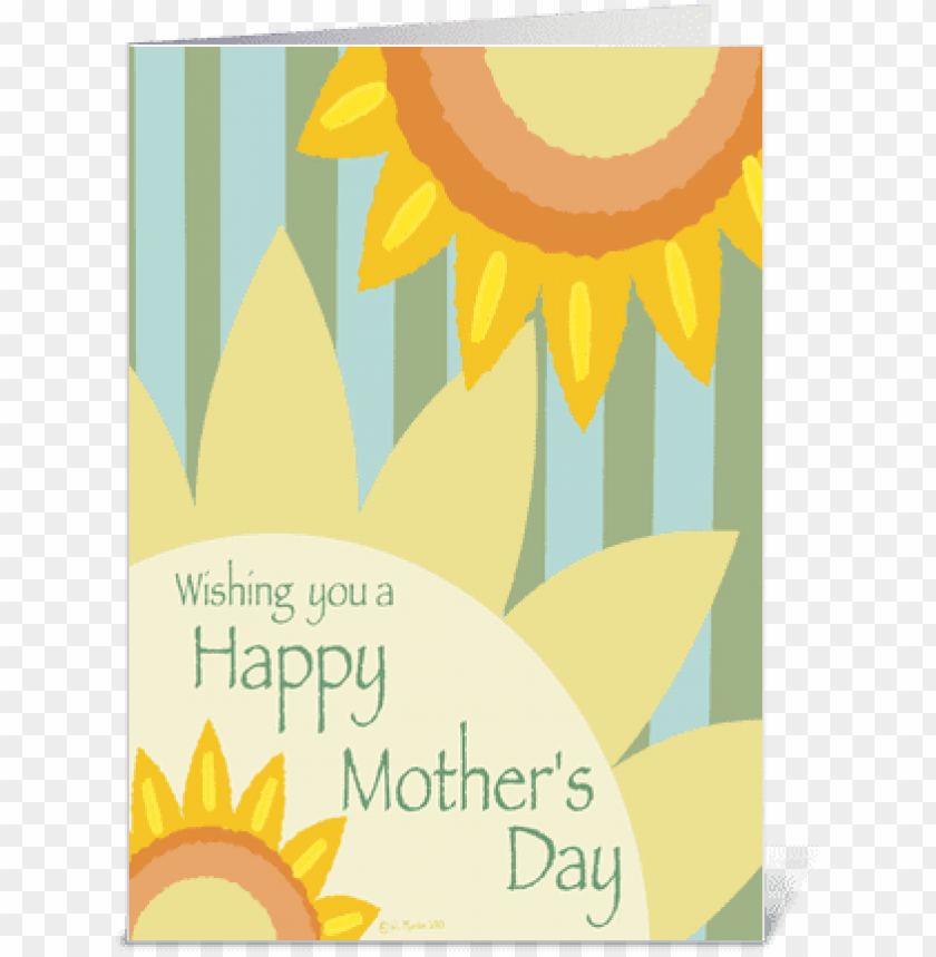 Free download | HD PNG happy mothers day sunflower card PNG transparent ...