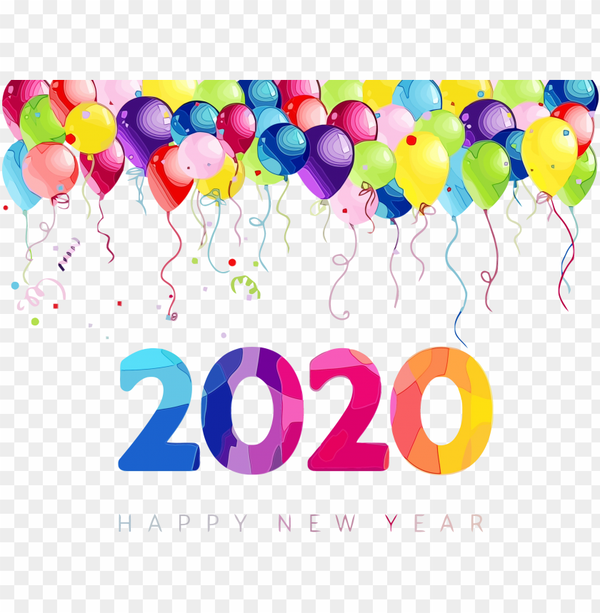 Free download | HD PNG 2020 happy new year with balloons PNG Images ...