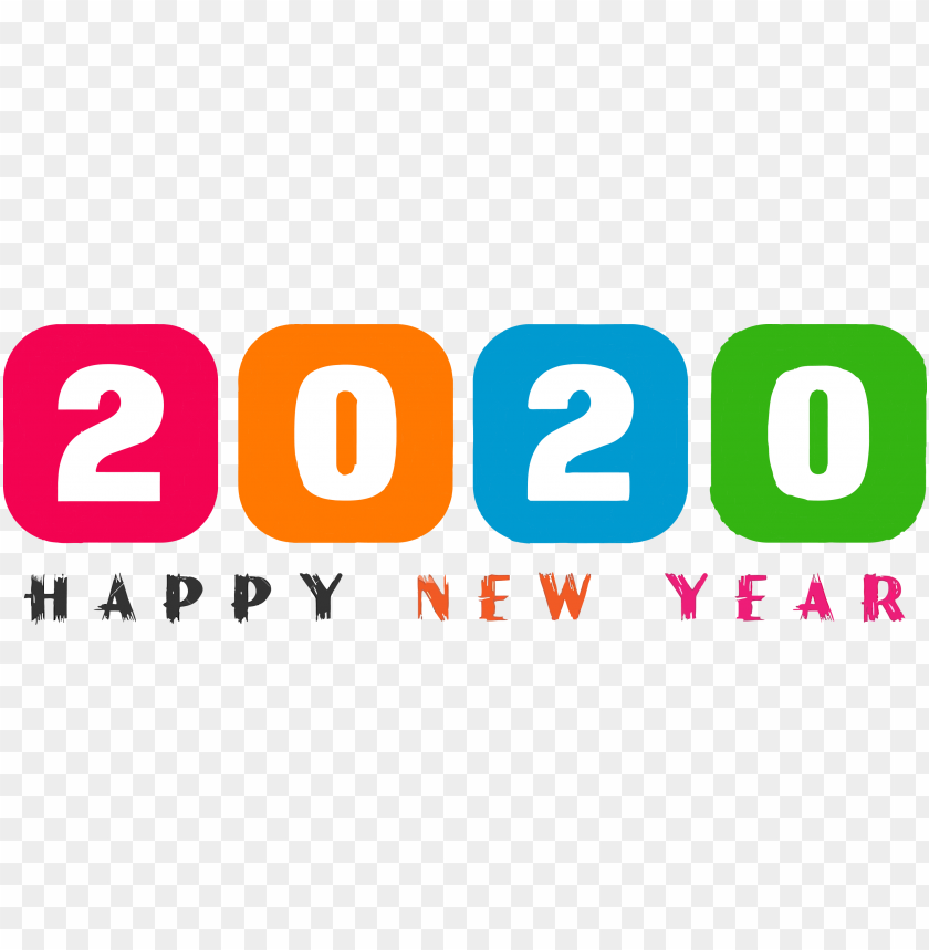Free download | HD PNG 2020 multicolor happy new year text PNG Images ...