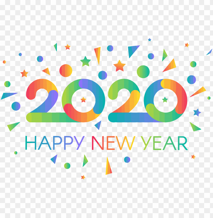 Free download | HD PNG 2020 happy new year text with confetti PNG ...