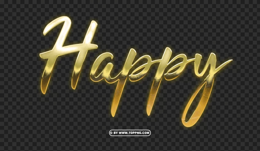 Free download | HD PNG happy text gold cutout png clipart images ...