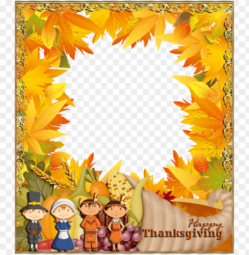Free download | HD PNG happy thanksgiving frame PNG transparent with ...