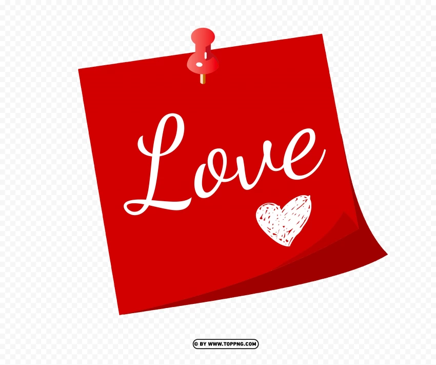 Free download | HD PNG happy valentines day sticky note red with love ...