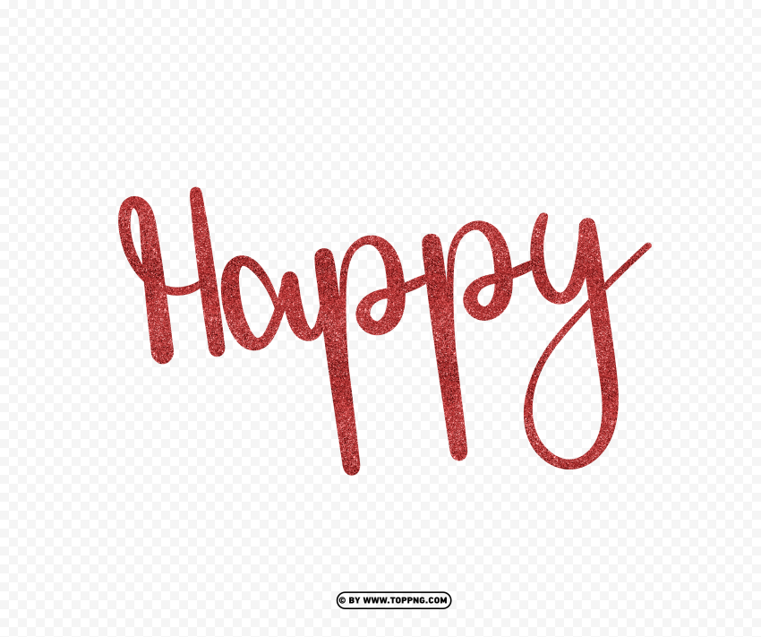 Free download | HD PNG happy word text with red glitter effect png ...