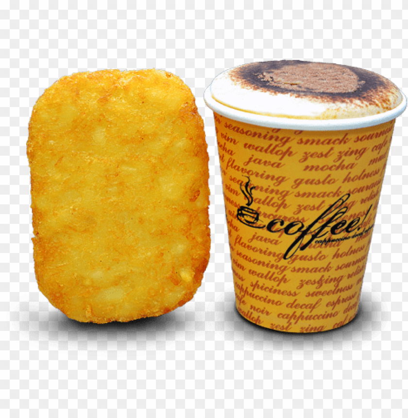 Free download | HD PNG hash brown and small coffee or hot chocolate PNG ...