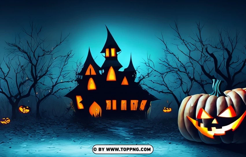 Free download | HD PNG haunted halloween night setting background ...