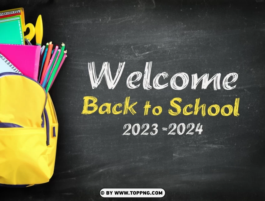Free download | HD PNG hd 2023 2024 back to school blackboard with ...
