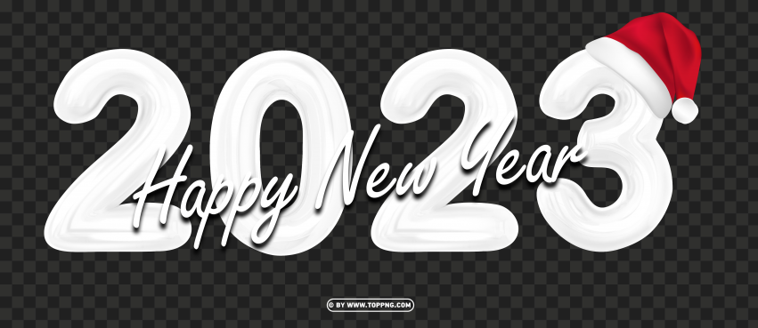 Free download | HD PNG hd 2023 happy new year white color with santa ...